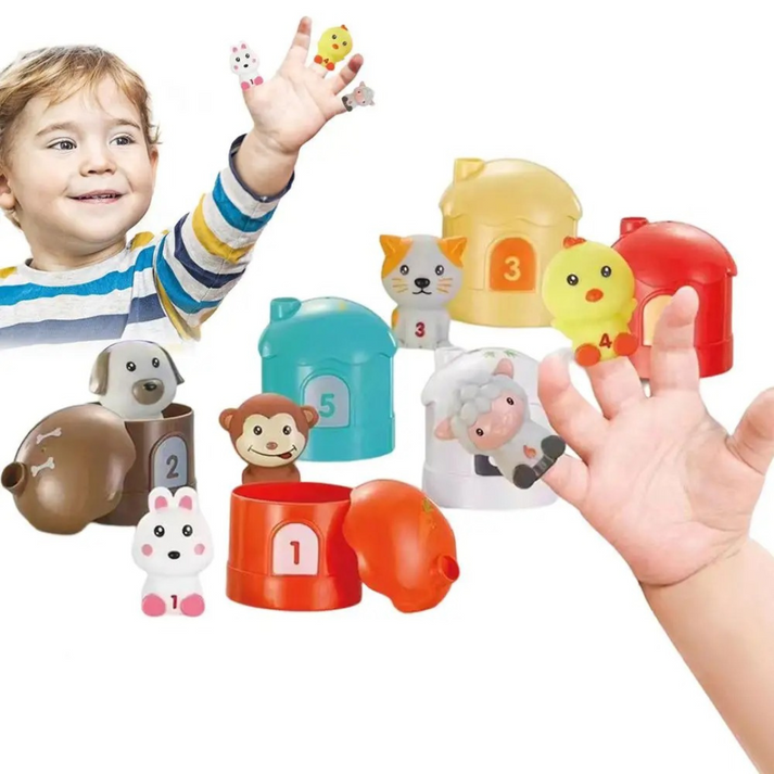 Educational farm finger puppet stacking game – Cuddlebear